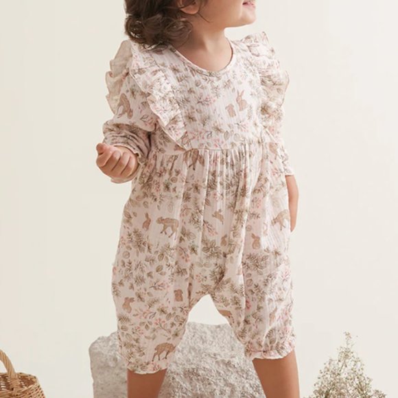 Elegant Baby | One Pieces | Nwt Organic Muslin Flutter Baby Jumpsuit ...